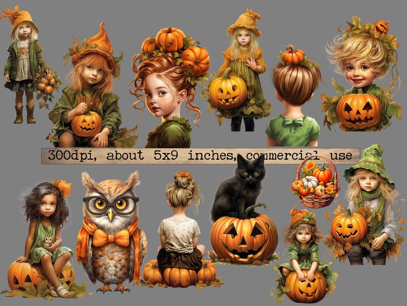 Big Halloween Bundle Clipart, Transparent PNG, Pumpkin, Haunted Mansion ...
