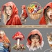 Little Red Riding Hood Bundle PNG, Transparent Clipart, Wolf, Fairy ...