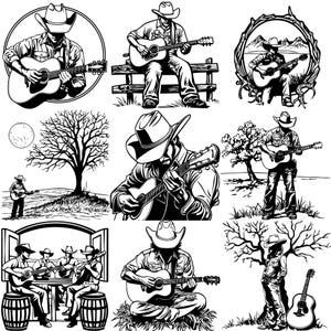 40 Guitar Player Svg, Dxf, Eps, Ai, Pdf, Jpg, Png Country Music SVG ...