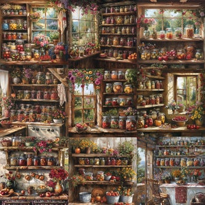 Shabby Chic Rustic Kitchen Clipart Bundle Mason Jars High Quality ...