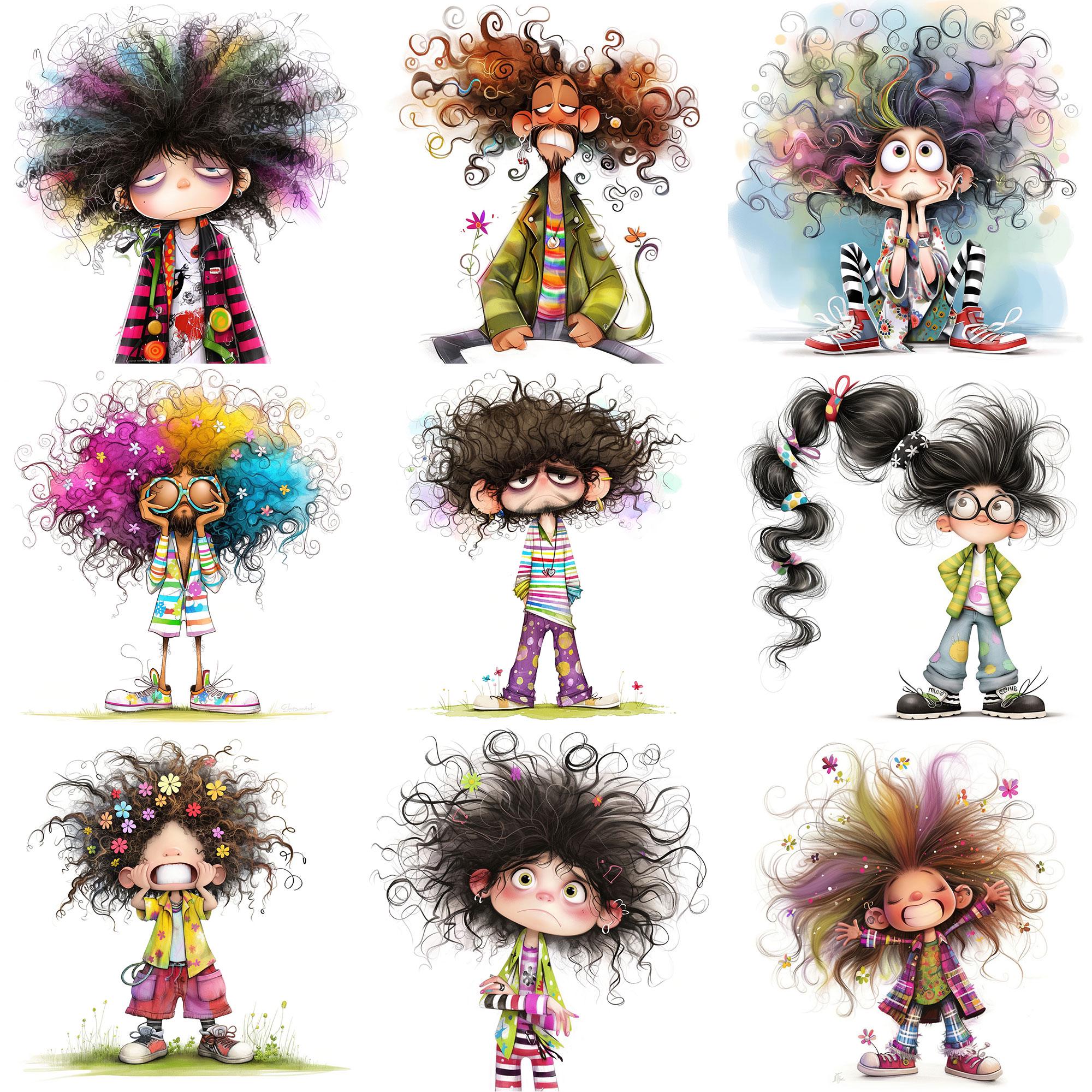 JPEG Quirky Man Clipart Bundle Whimsical Man Urban Man With Beard Funny ...