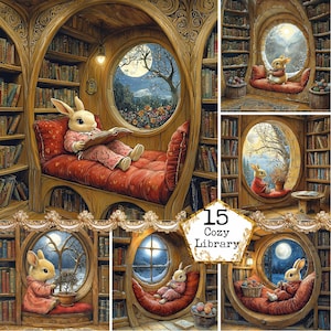 JPEG Fairytale Mouse Library Backgrounds Bookworm Graphics Cozy Corner ...