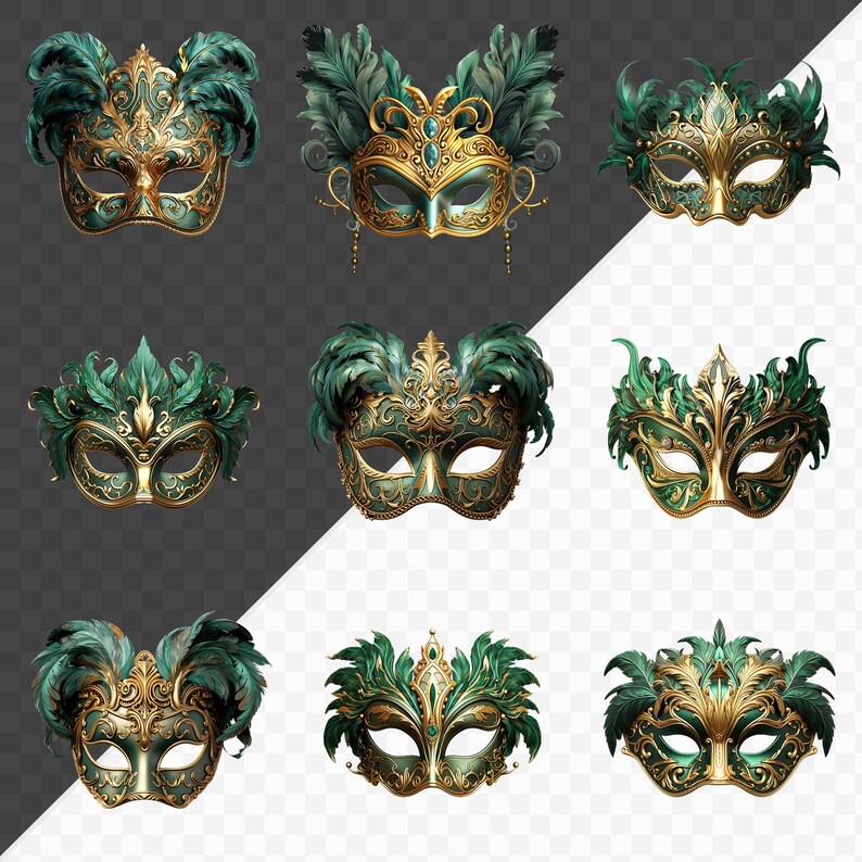 Carnival Mask Clipart PNG Masquerade Masks Clipart Mardi Gras Mask Clip ...