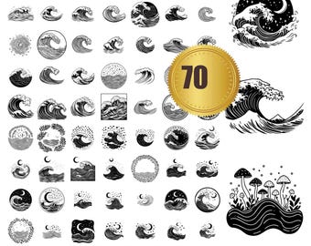 WAVE SVG, Wave Svg Cut Files for Cricut, Wave Clipart, Waves Svg Cut ...