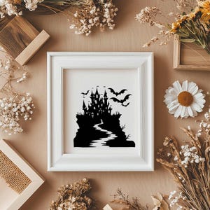 30 Haunted Castle Svg, Dxf, Eps, Ai, Pdf, Jpg, Png Spooky Castle SVG ...