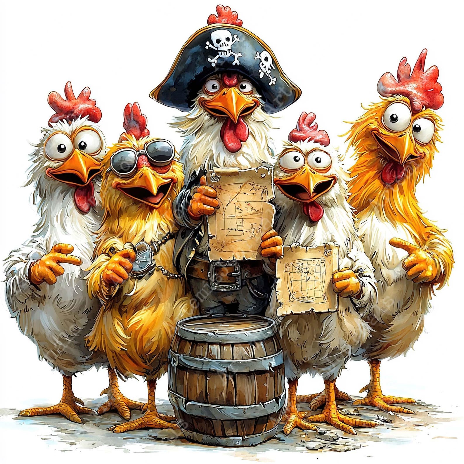 JPEG Cute Chicken Friends Clipart Bundle Holliday Clipart Profession ...