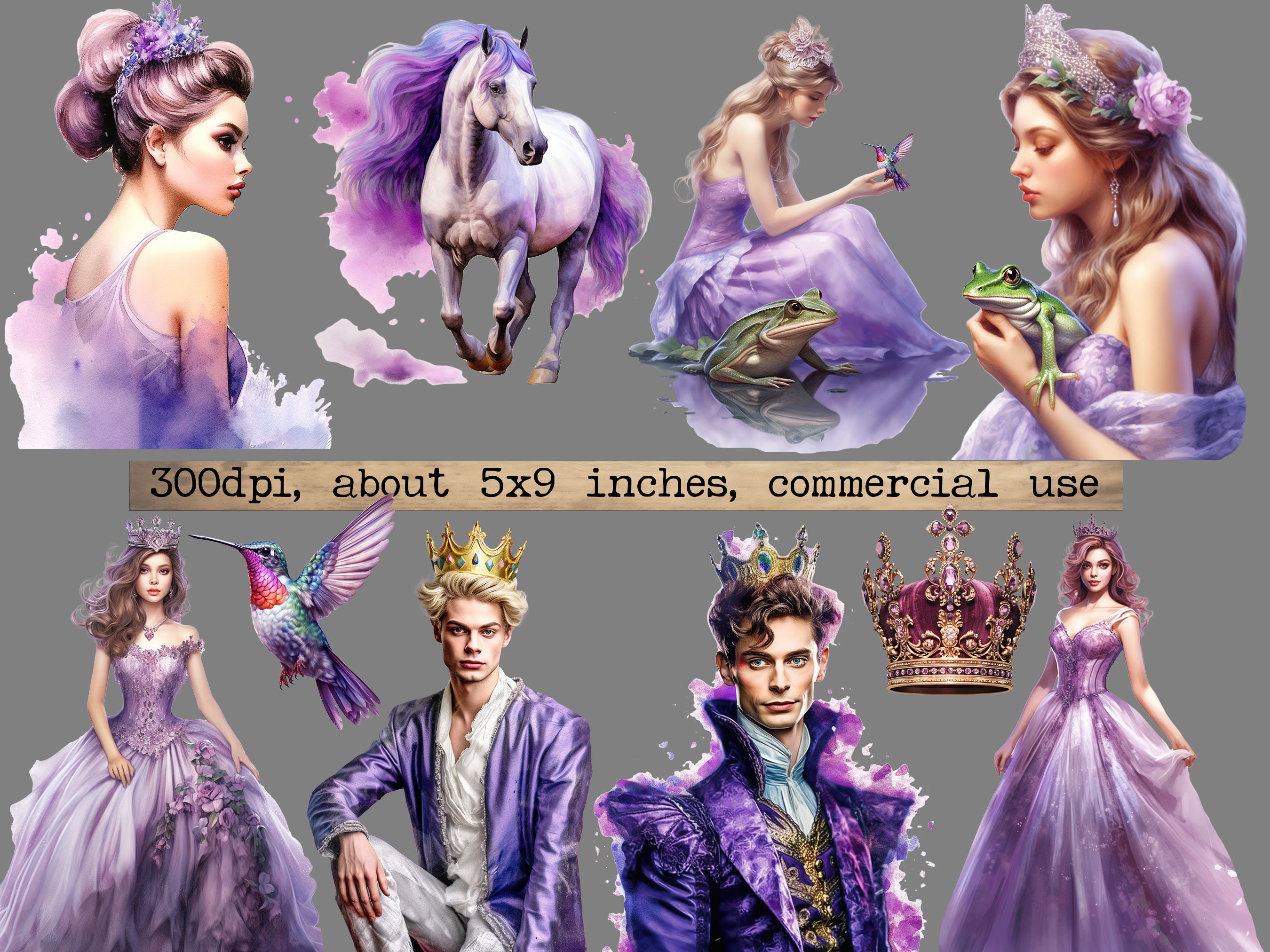 The Frog Prince Bundle PNG Watercolor Princess and the Frog - Etsy