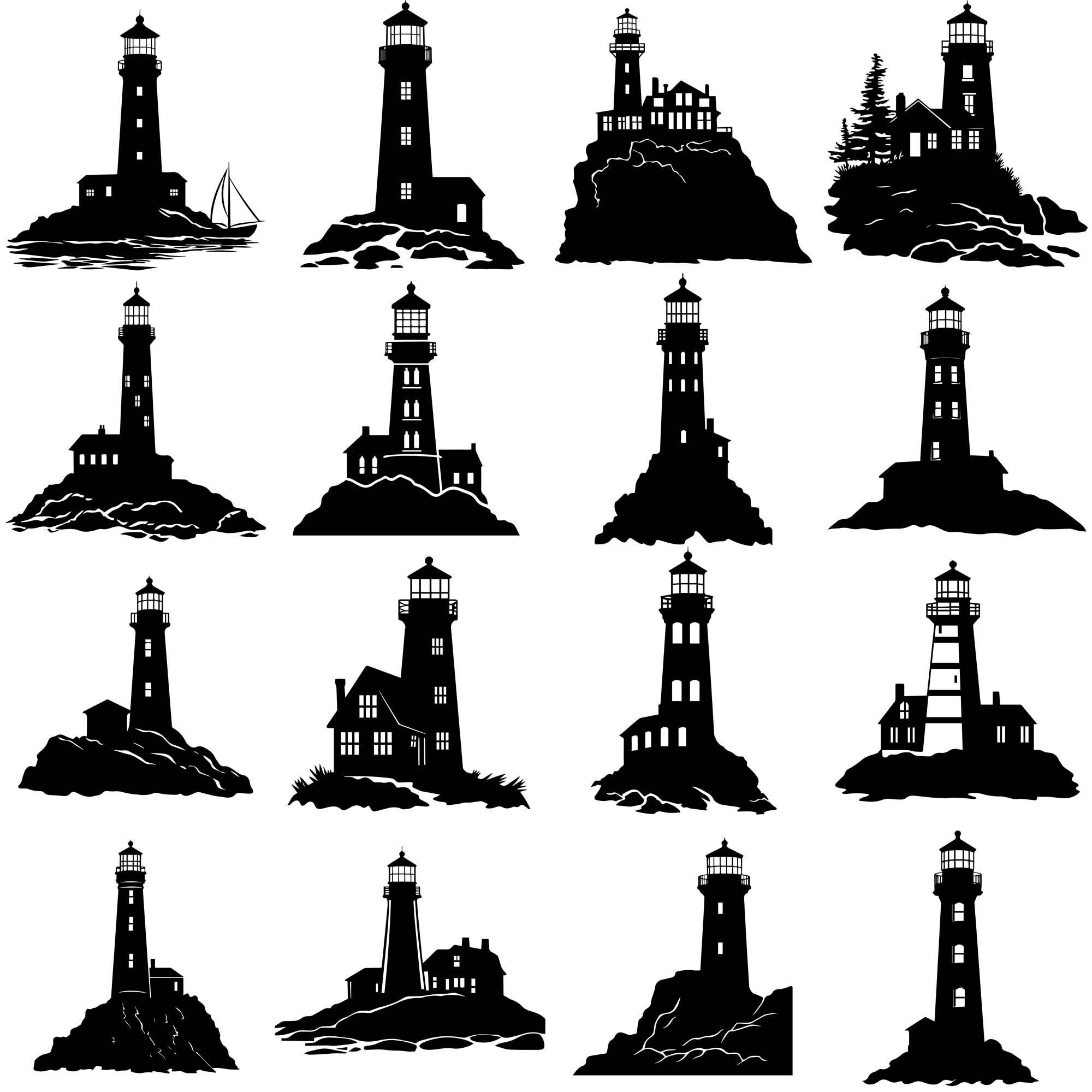 140 Lighthouse Svg, Dxf, Eps, Ai, Pdf, Jpg, Png Lighthouse SVG Cut ...