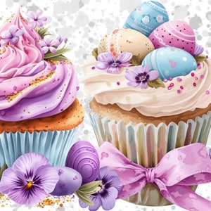 PNG Easter Cupcake Clipart Bundle Easter Sweets PNG Easter Sweets ...