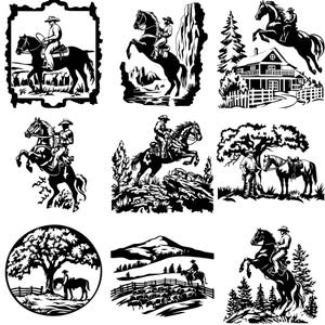 50 Western Ranch Svg, Dxf, Eps, Ai, Pdf, Jpg, Png Western Svg, Cowgirl ...