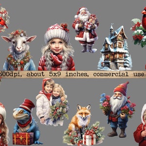 Big Christmas Bundle Clipart Transparent PNG, Little Girls, Christmas ...