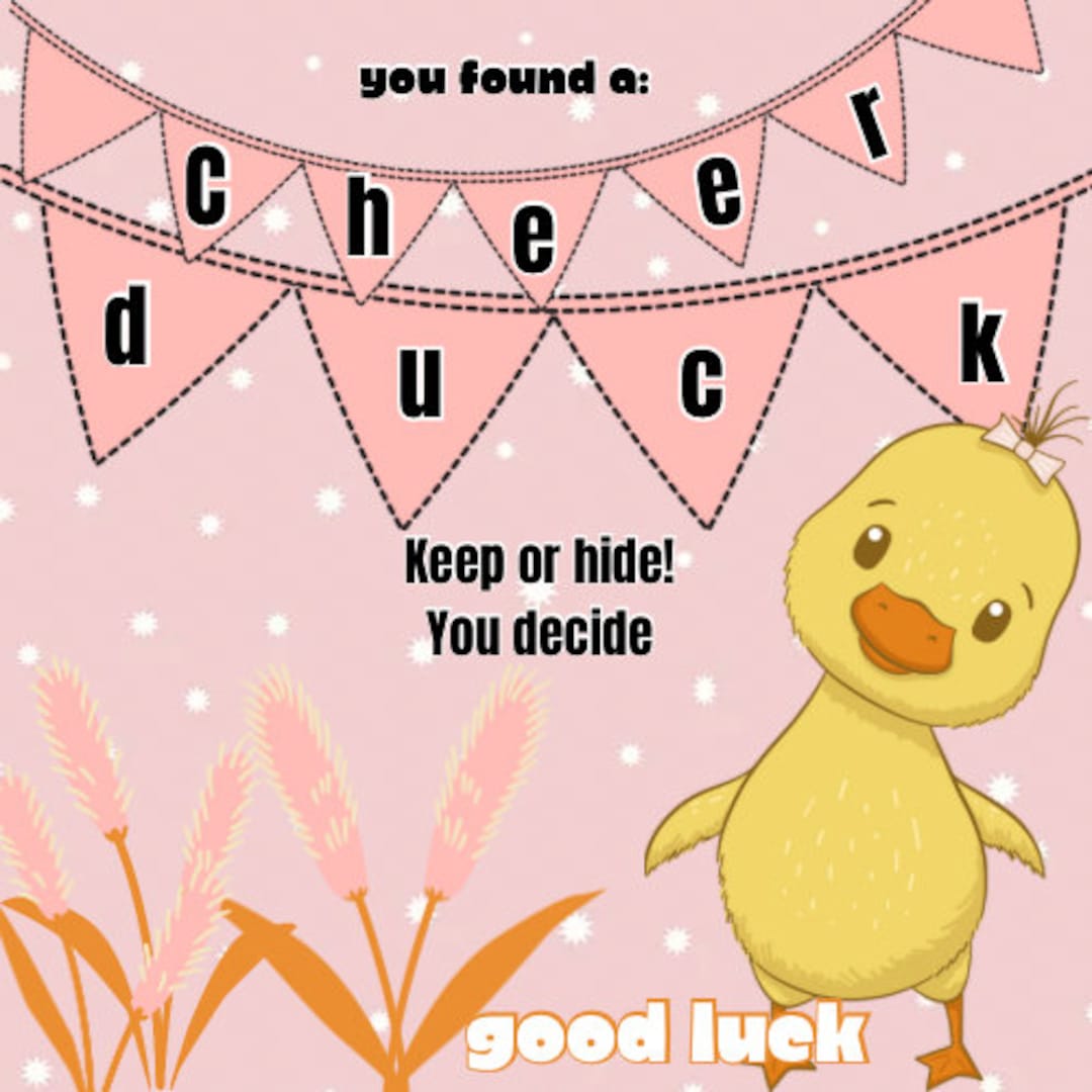 Cheer Duck Printable - Etsy