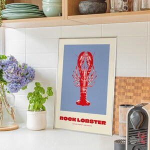 Rock Lobster Print Kitchen Wall Decor Retro Movie Poster Gallery Wall ...