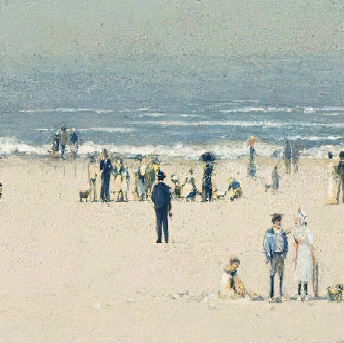 Vintage Beach Set, Victorian Digital Prints, Seascape Gallery, Summer ...