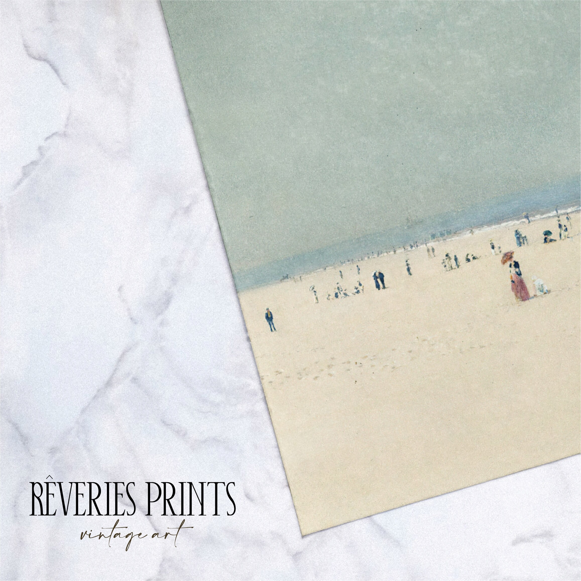 Vintage Beach Set, Victorian Digital Prints, Seascape Gallery, Summer ...