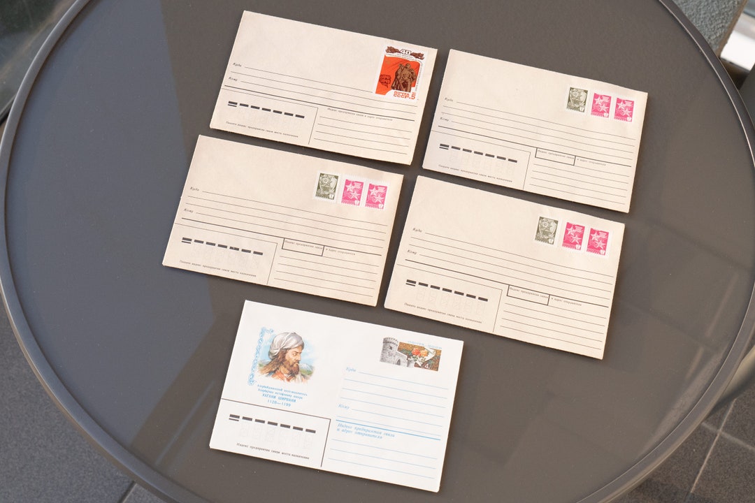 Collectible Vintage Soviet Ivory Envelopes. Set of 5 Unused Blank ...