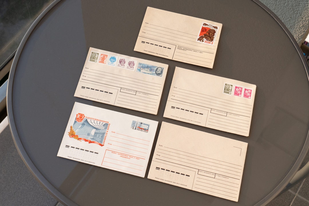 Collectible Vintage Soviet Ivory Envelopes. Set of 5 Unused Blank ...