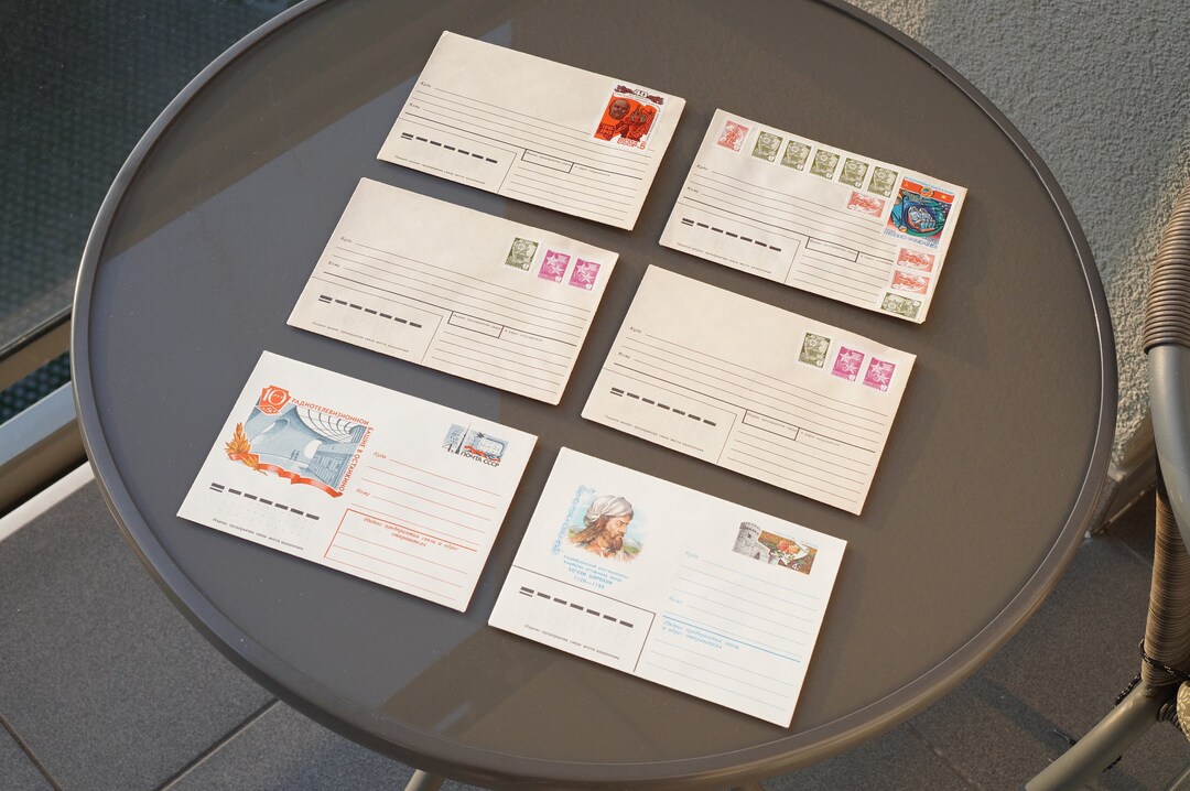 Collectible Vintage Soviet Ivory Envelopes. Set of 6 Unused Blank ...