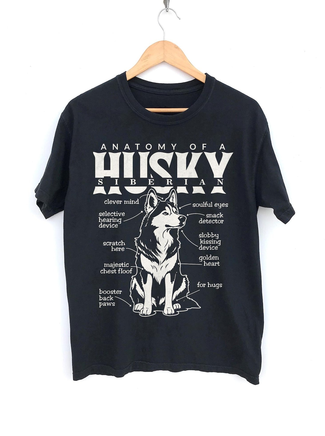 Siberian Husky Anatomy, Anatomy of Siberian Husky, Gift for Husky ...