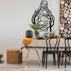 Tree Jesus Metal Wall Art, Religious Metal Wall Decor, the Heart of ...