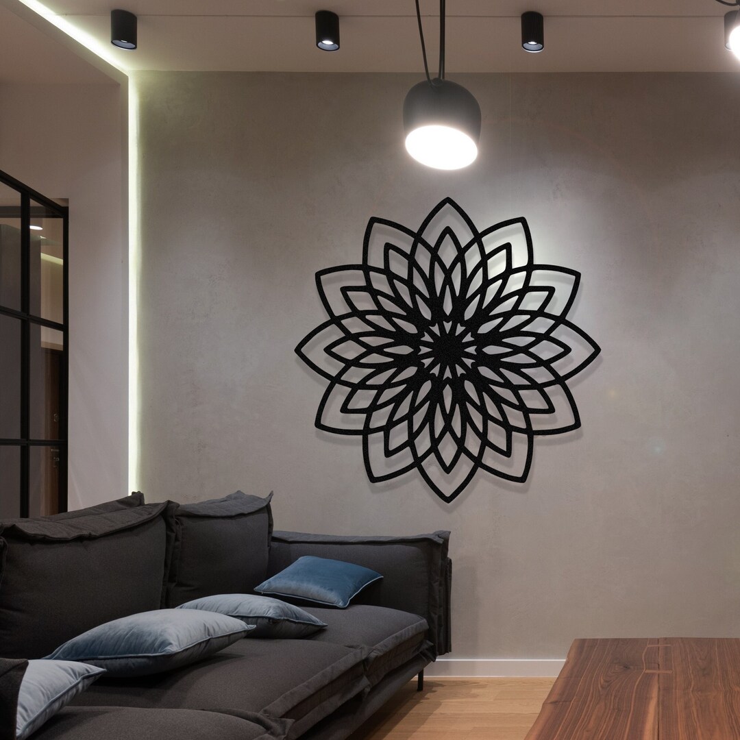 Sacred Equilibrium Metal Wall Art, Flower of Life, Metatron Cube Wall ...