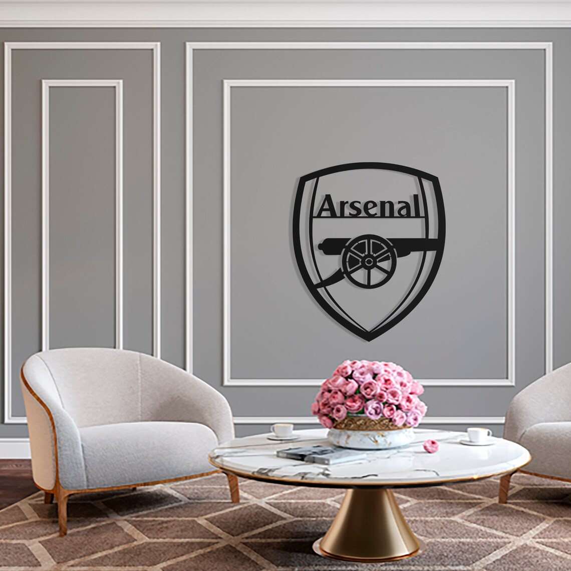Arsenal Metal Wall Art, Football Metal Art Gift, Birthday Gift, Metal ...