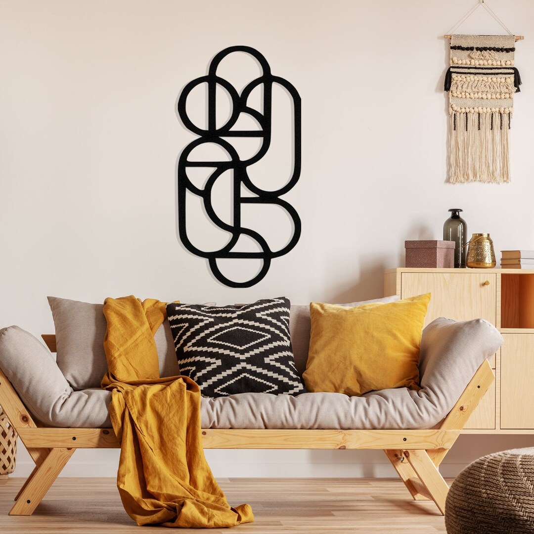 Round Modern Wall Decor, Metal Circles Wall Decor, Round Wall Hangings ...