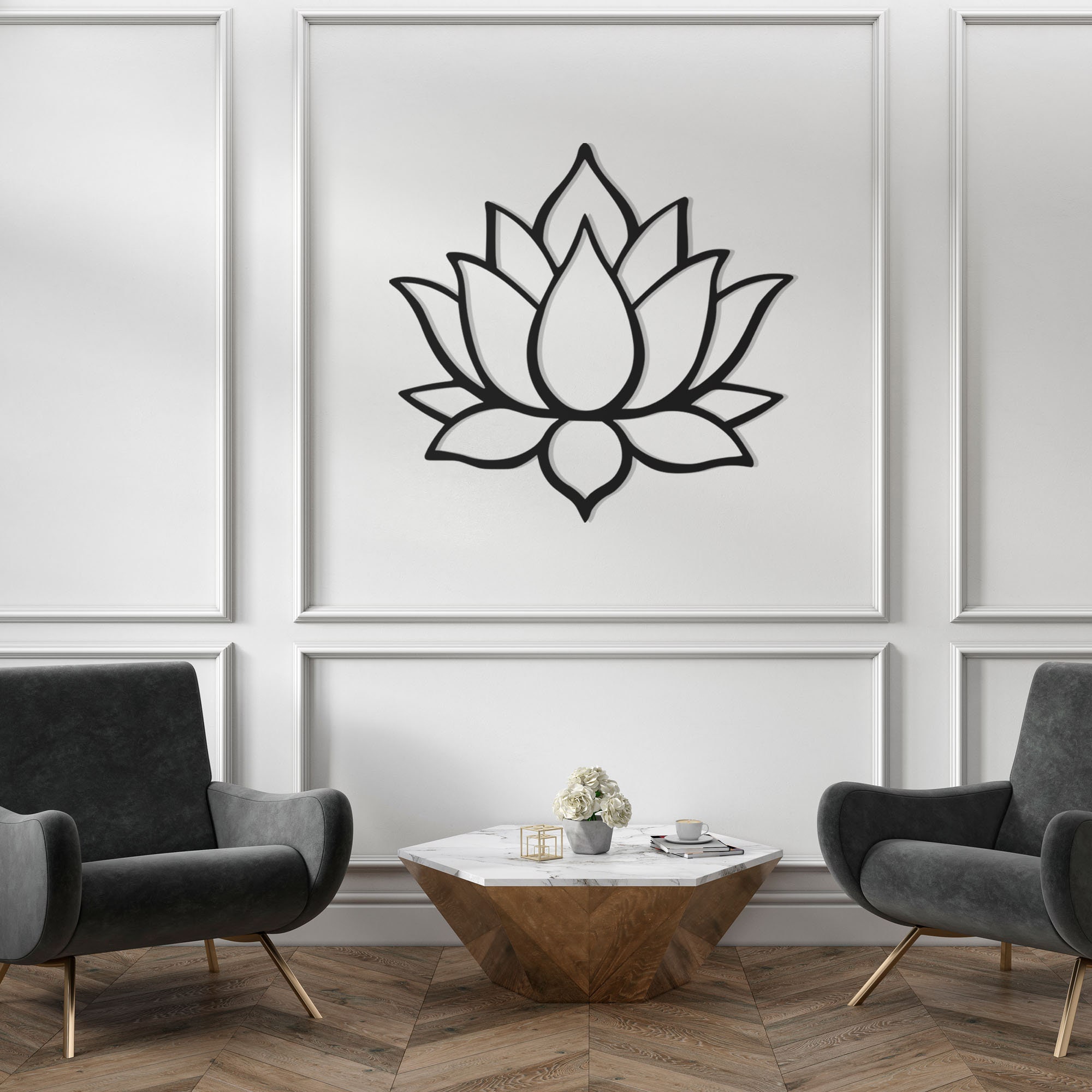 Lotus Flower Wall Art, Indie Room Decor, Metal Wall Hangings, Lotus ...