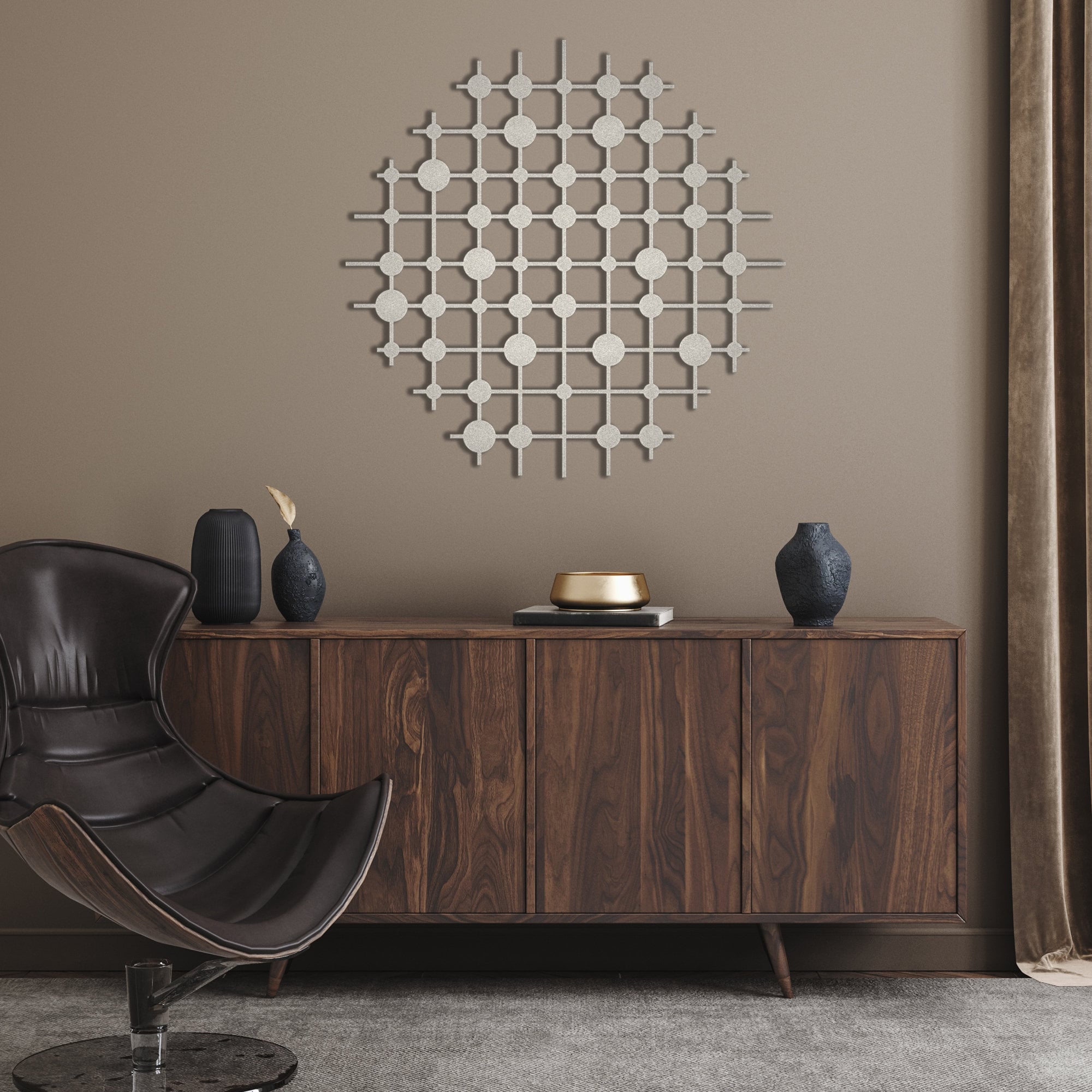 Geometric Metal Wall Art, Metal Line Art, Minimalist Metal Wall Decor ...