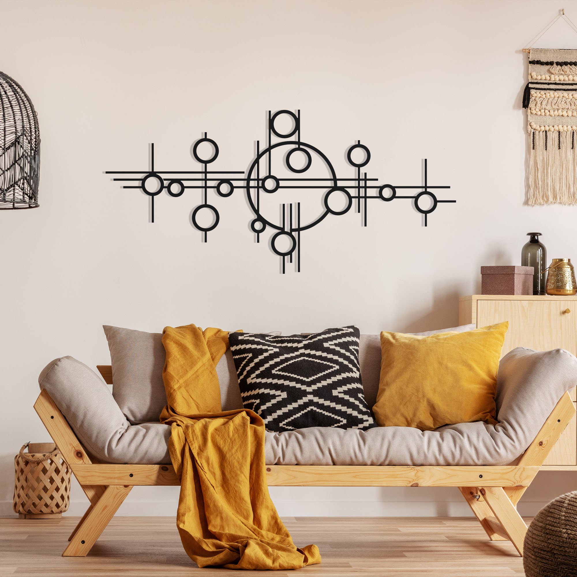 Minimalist Metal Wall Art Modern Metal Wall Decor Abstract Etsy