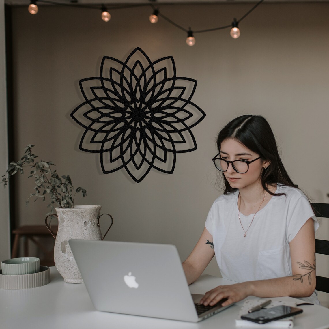 Sacred Equilibrium Metal Wall Art, Flower of Life, Metatron Cube Wall ...