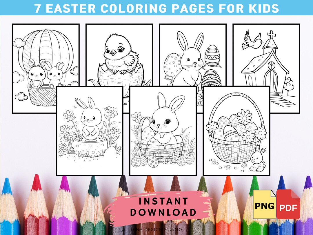Printable Easter Coloring Pages for Kids, Easter Activity,ester ...