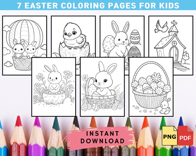 Easter Egg Coloring Pages for Kids, Easter Activity for Kids, Easter ...