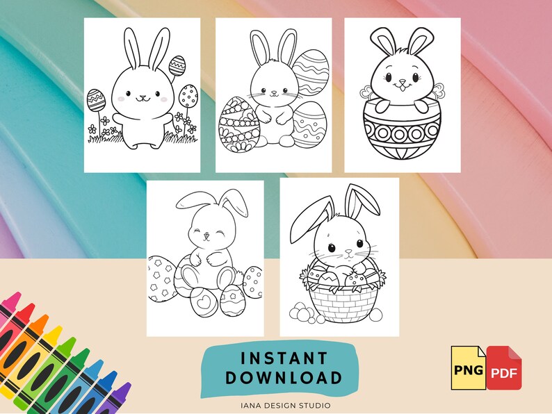 Printable Easter Coloring Pages for Kids, Easter Activity,ester ...