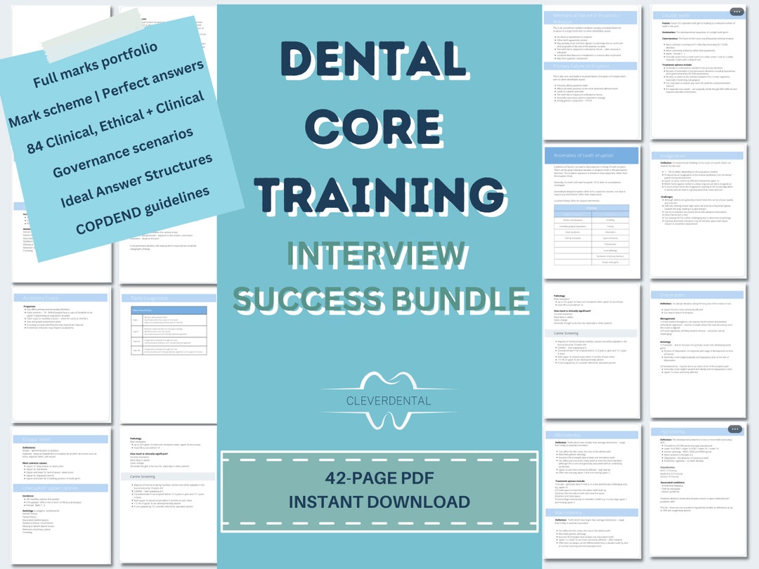 Dental Core Training Interview Success Guide Dental Interview DCT 1 2 3 ...