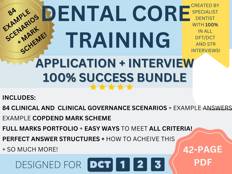 Dental Core Training Interview Success Guide Dental Interview DCT 1 2 3 ...