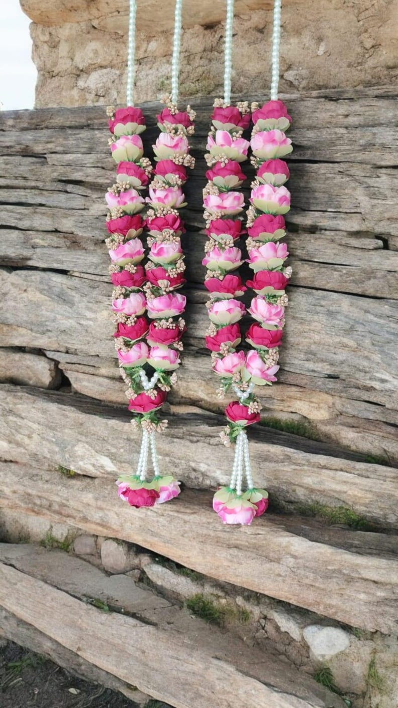 Wedding Rose Jaimala Varmala – Indian Flower Garland for Bride & Groom ...