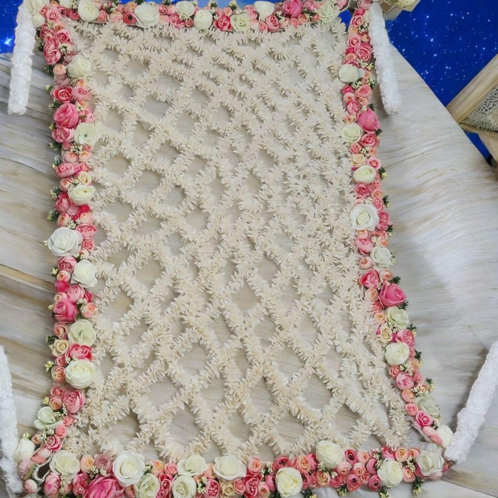 Handmade Jasmine Flower Bridal Entry Chaddar, Indian Wedding Decor (5x4 ...