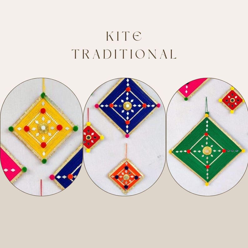 Woolen Kite Traditional, Hangings Party, Backdrop Kite, Traditional ...