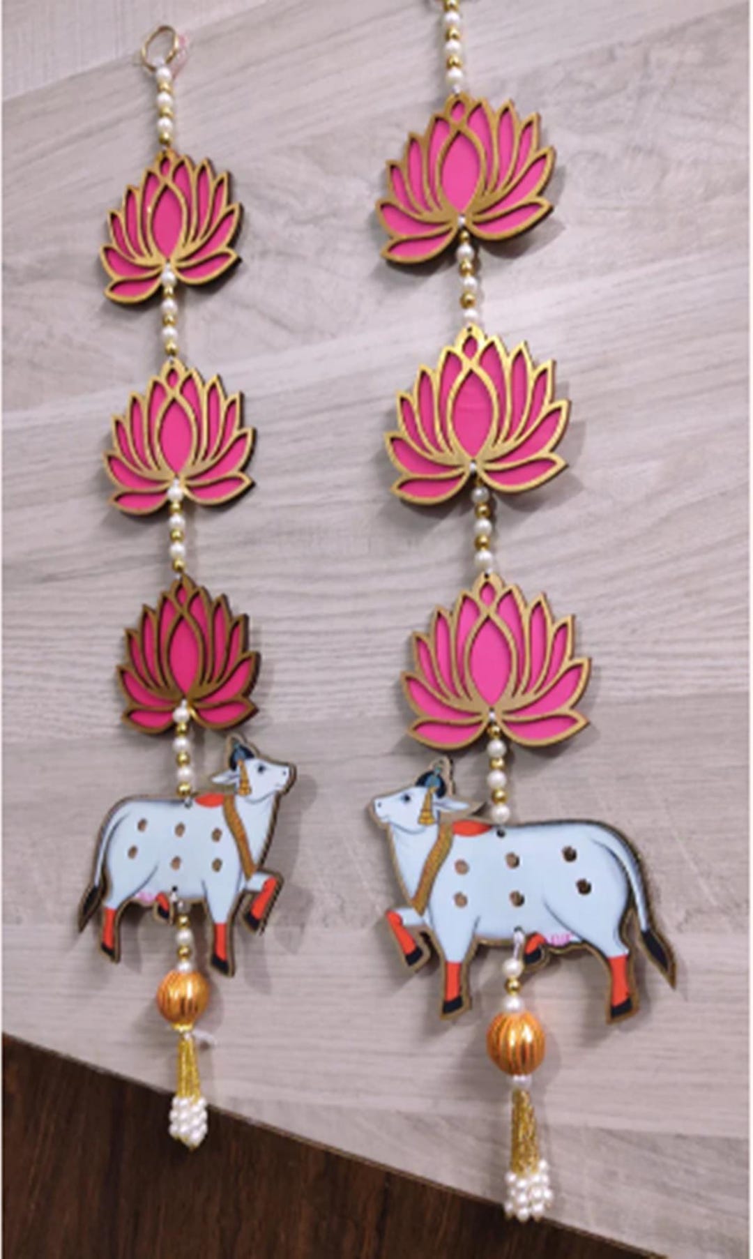 22-inch Length Beautiful MDF Lotus Decorative Hangings | Festival ...