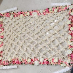 Handmade Jasmine Flower Bridal Entry Chaddar, Indian Wedding Decor (5x4 ...