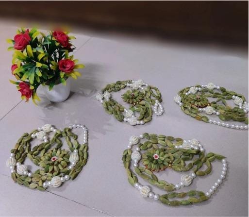 Traditional Jain Elaichi Moti Mala – Barati Swagat Garlands for Indian ...