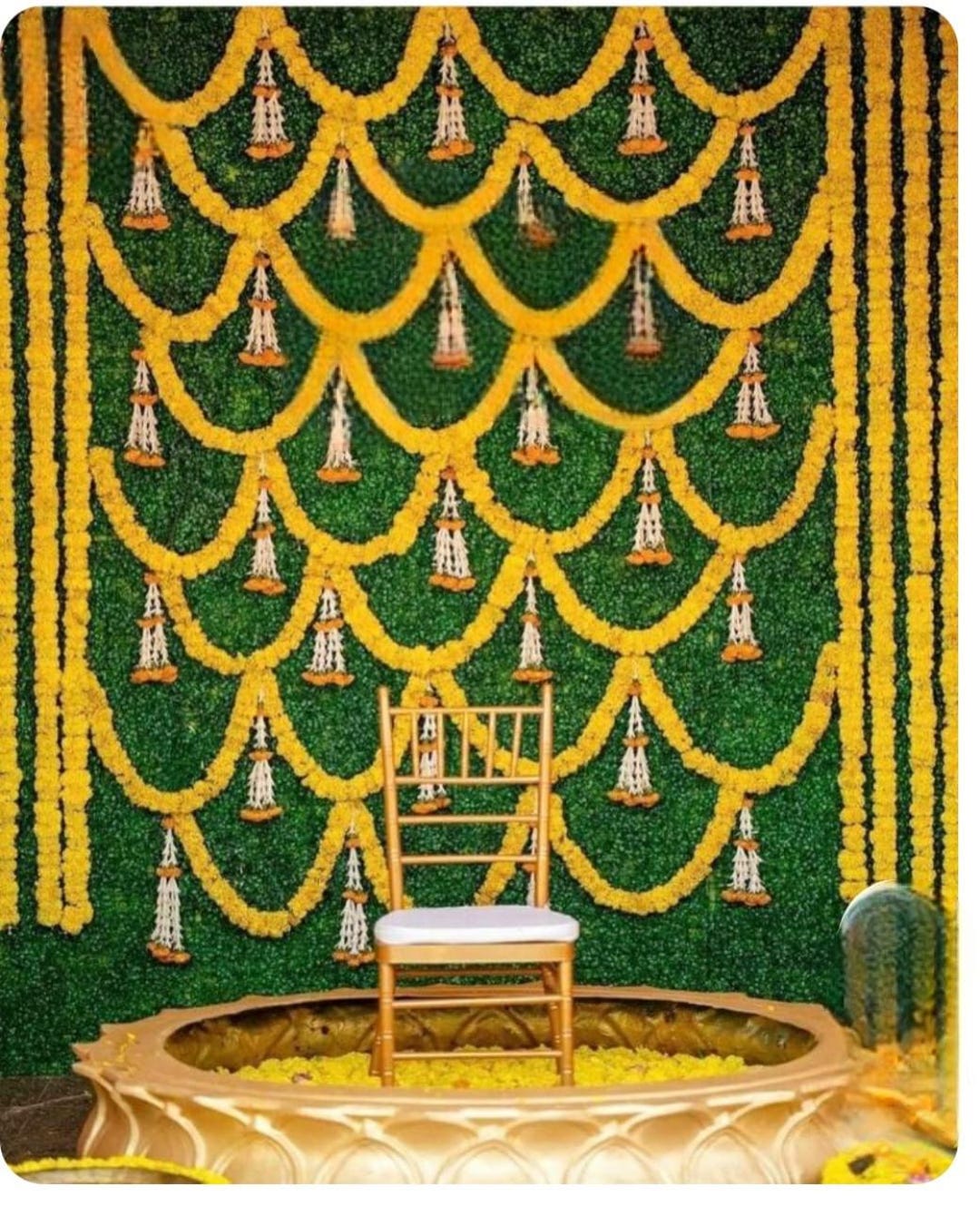 Haldi Set Backdrop Decor | Ceremony Decoration Set | Indian Wedding ...