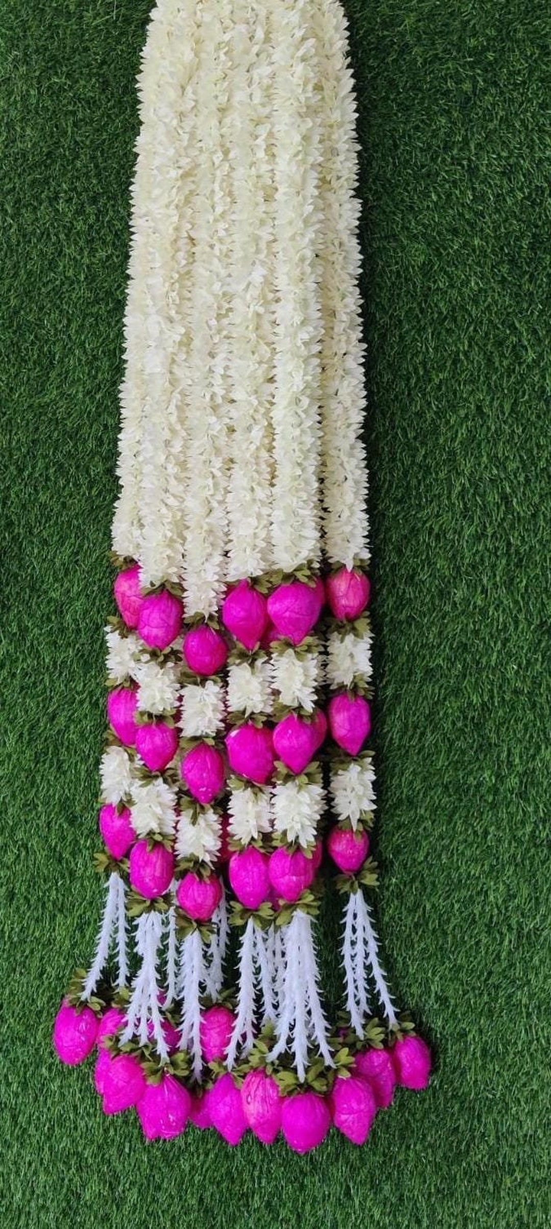 Fabric Lotus Garlands Room Decor Lotus Garland Strings Pooja Room Decor ...