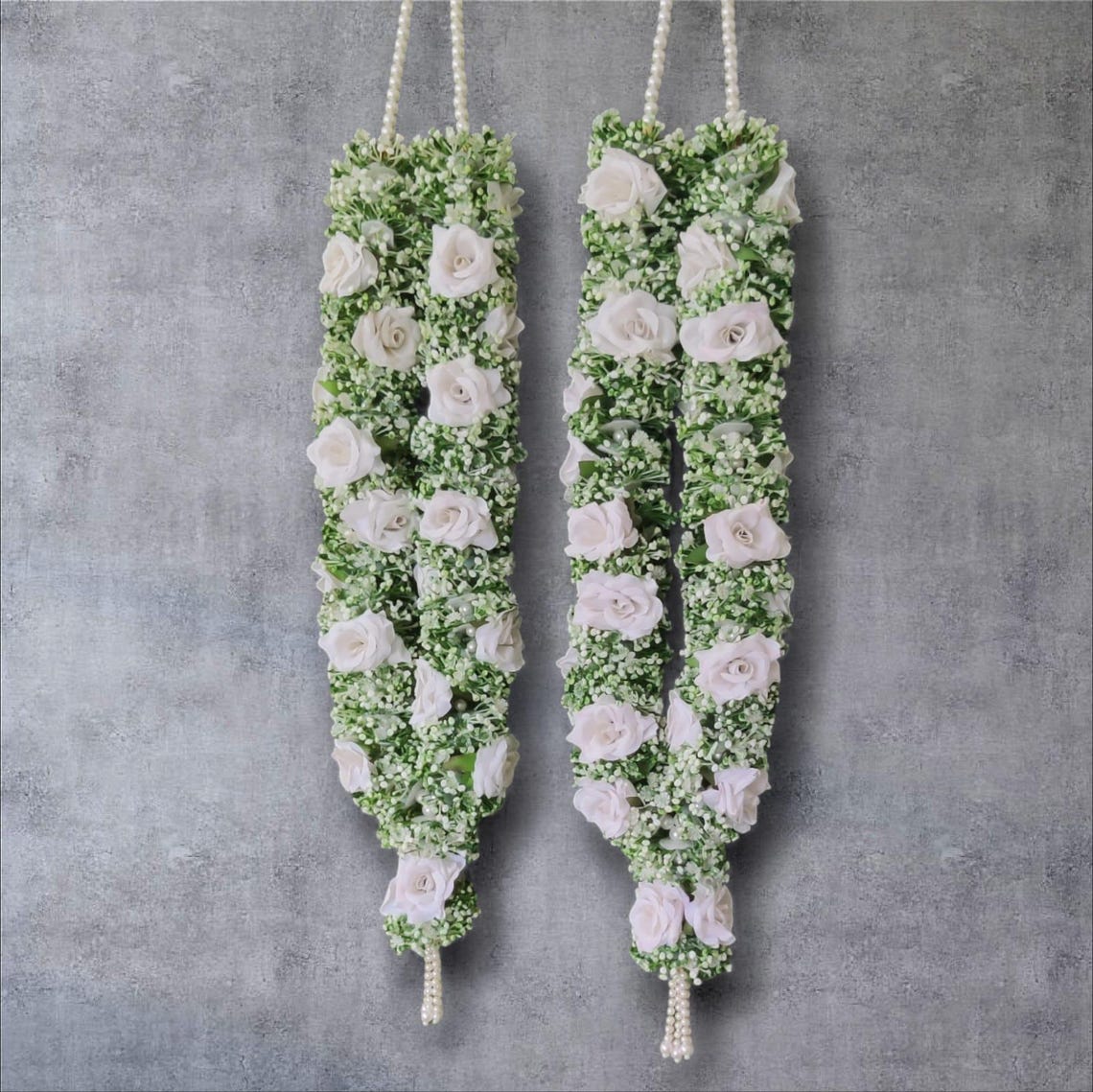 Baby Breath Engagement Garlands, Varmala Wedding, Jaimala, Flower ...