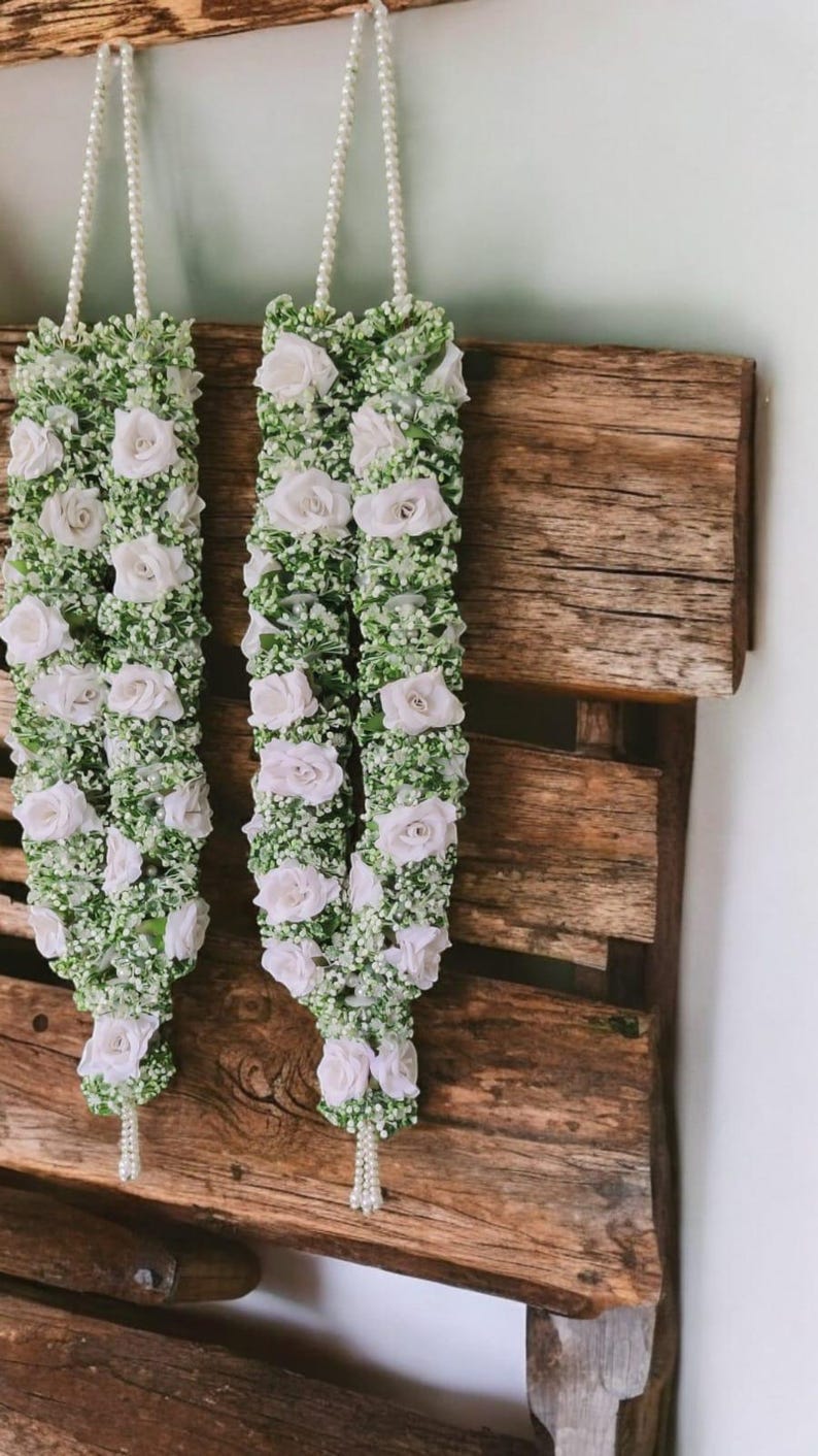 Baby Breath Engagement Garlands, Varmala Wedding, Jaimala, Flower ...