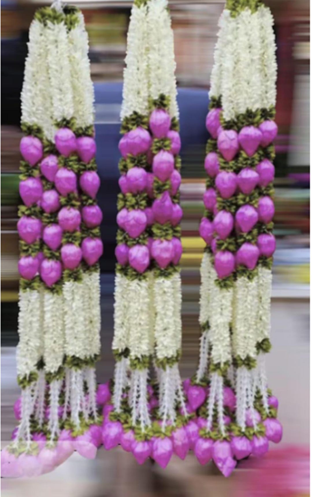 Indian Fabric Garland With Lotus Buds | Eco-friendly Wedding & Home ...