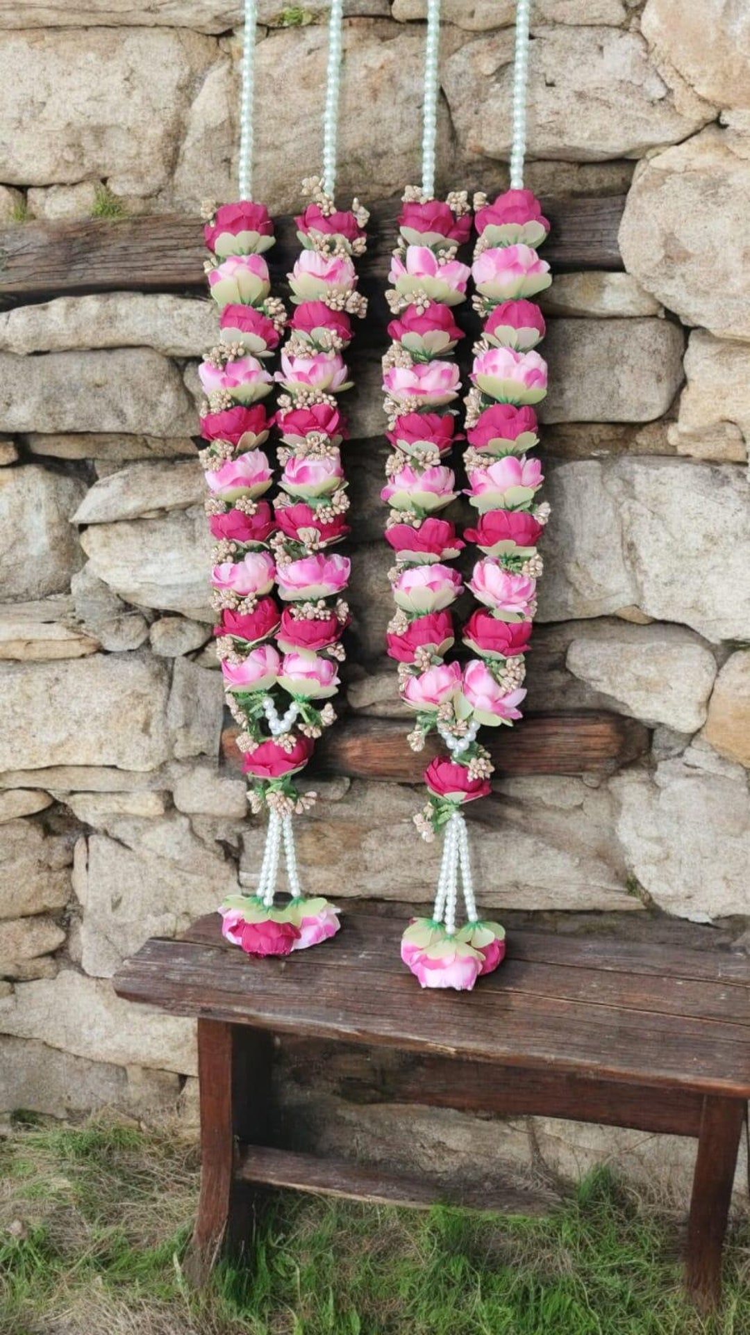 Wedding Rose Jaimala Varmala – Indian Flower Garland for Bride & Groom ...