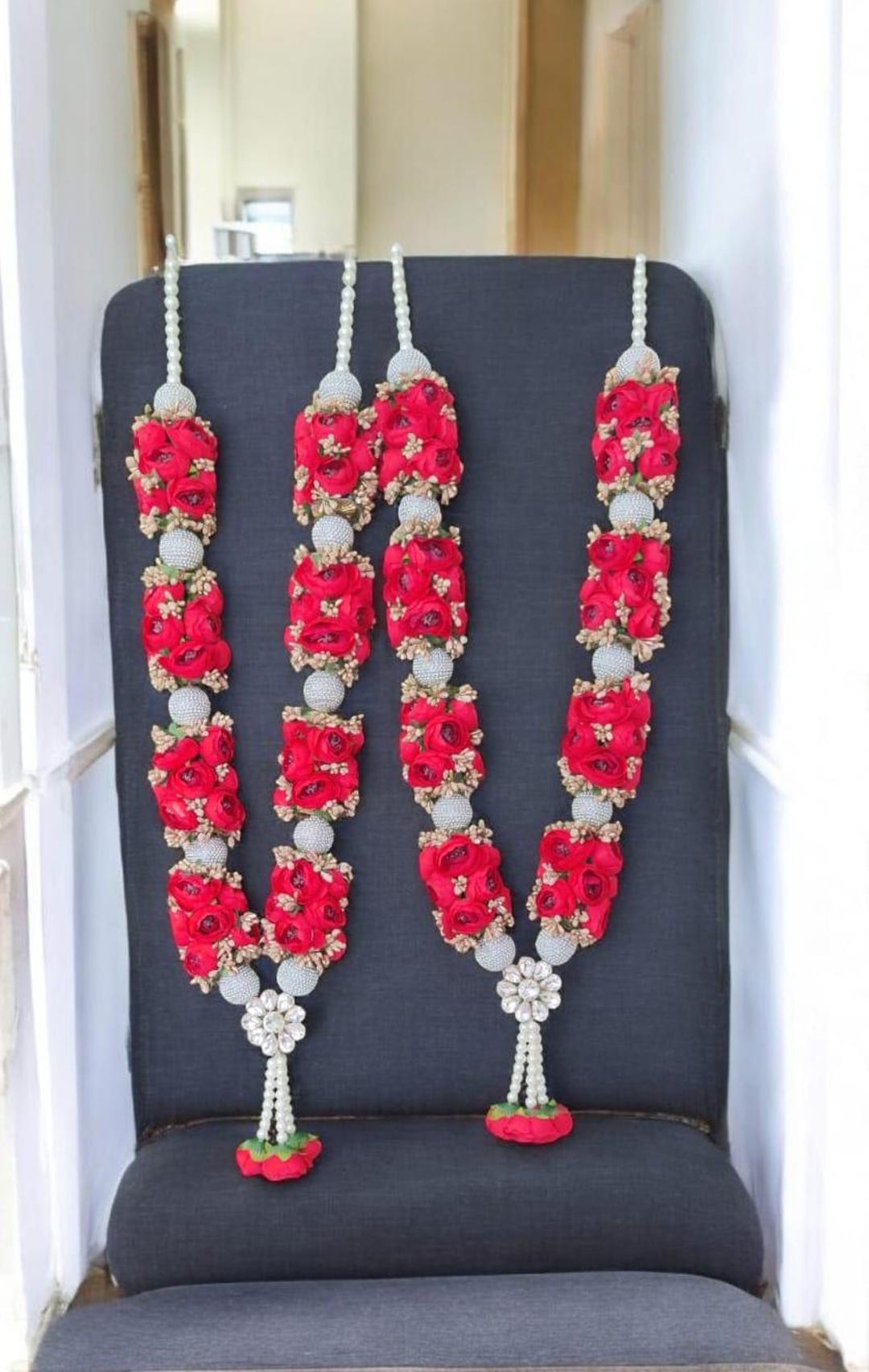 Peony Varmala/jaimala Garland – Bride & Groom Flower Garland for Indian ...