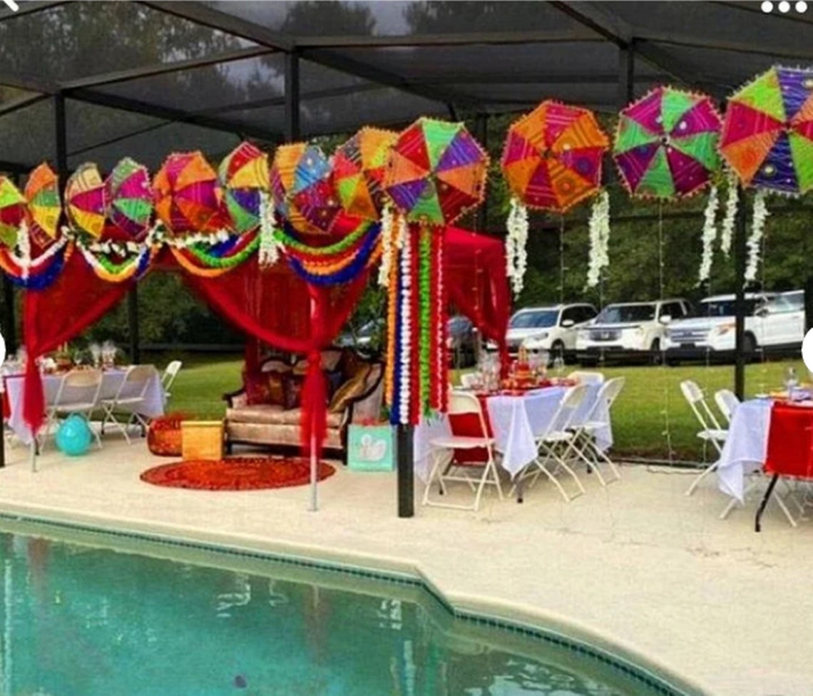 10 Pack Umbrellas, Wedding Parasol, Sun Protect Umbrella Boho Umbrellas ...
